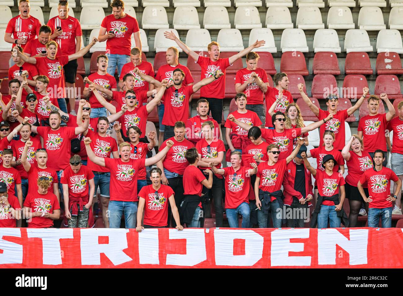 ROTTERDAM - Fans of FC Twente during the Final in the European Football ...