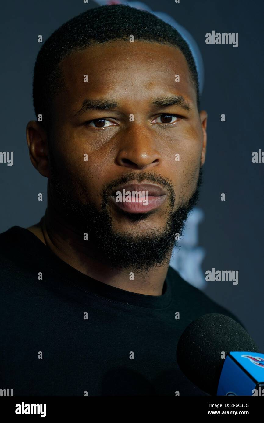 Tennessee Titans safety Kevin Byard responds to question from reporters ...