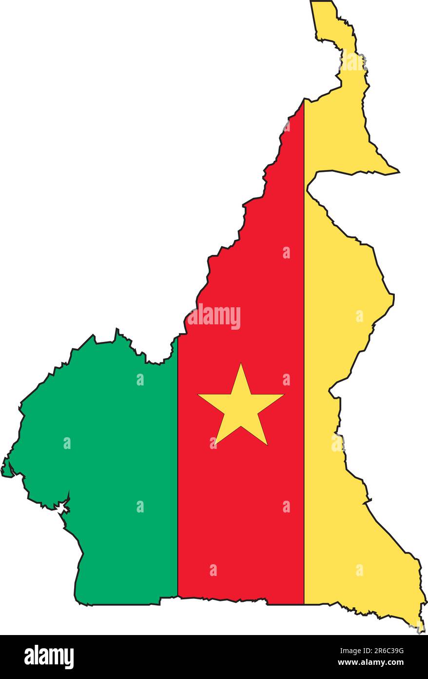 Vector map of cameroon hi-res stock photography and images - Alamy