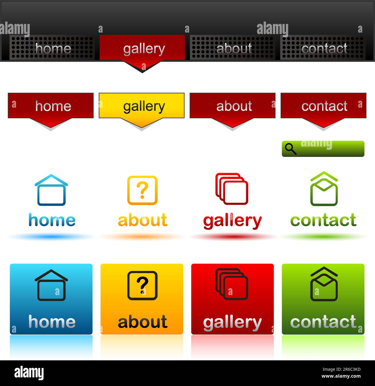 Editable website vector buttons Stock Vector Image & Art - Alamy