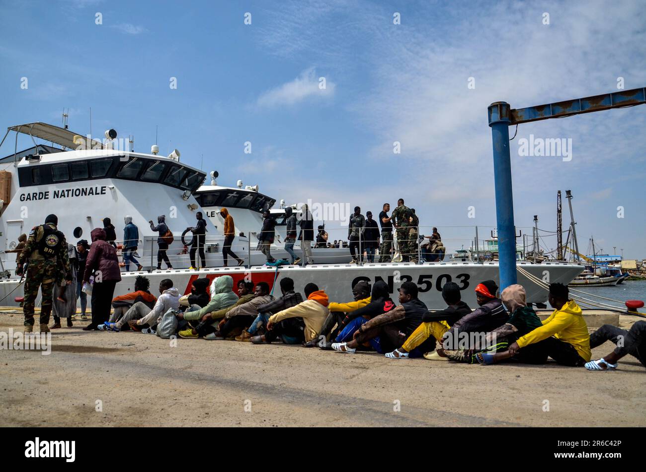 June 8, 2023: Sfax, Tunisia. 08 June 2023: The Tunisian Maritime ...