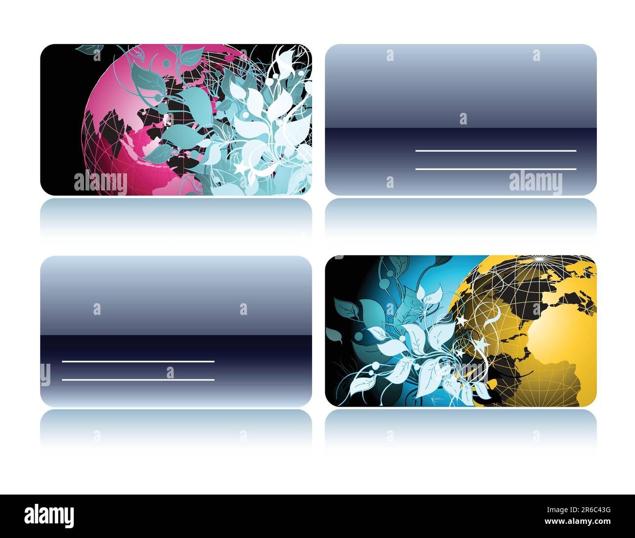 cards with globe, this illustration may be usefull as designer work ...