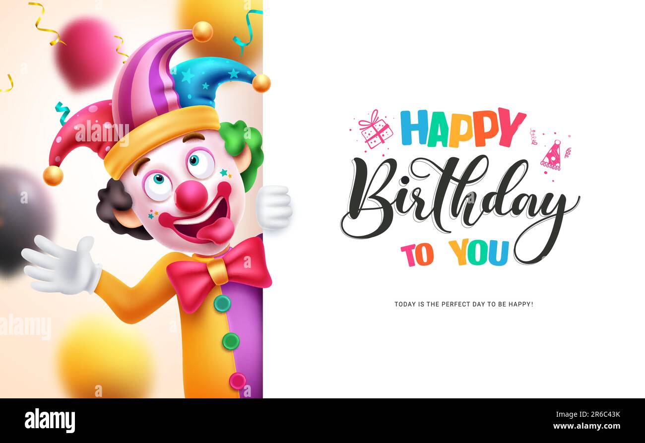 Happy birthday vector template design. Birthday text in white board ...