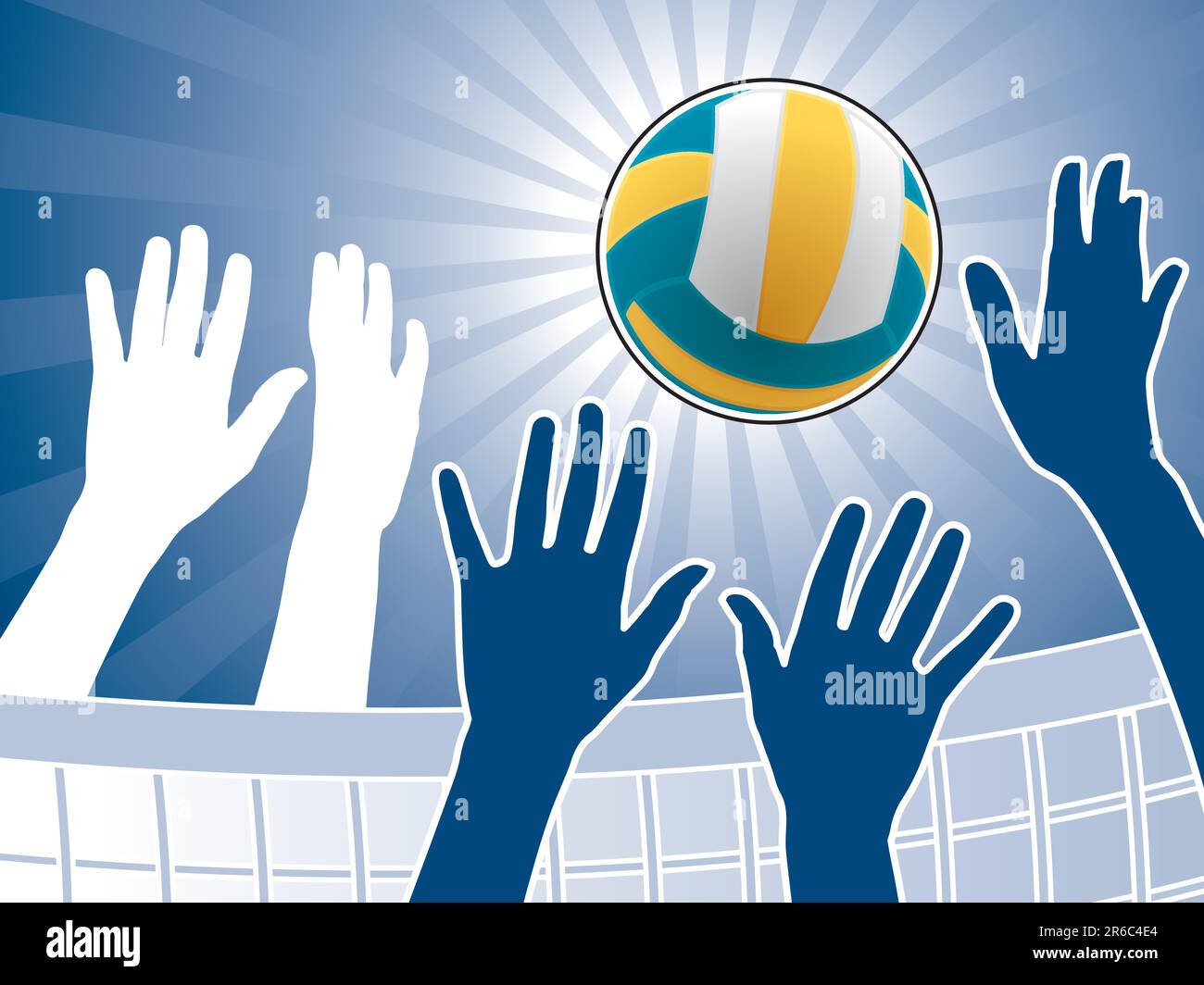 Volleyball serve illustration Stock Vector Images - Alamy