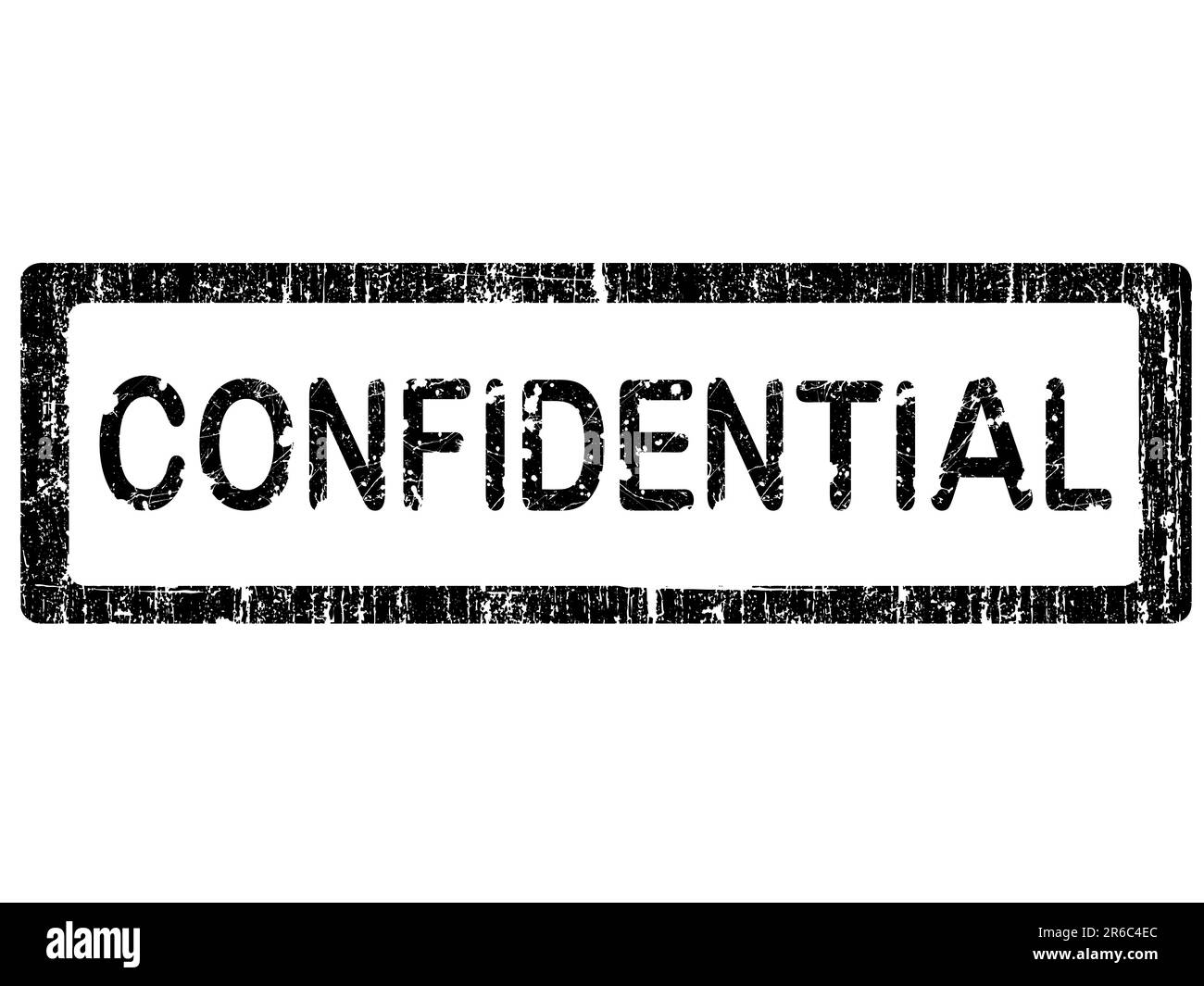 Grunge Office Stamp with the words CONFIDENTIAL in a grunge splattered ...
