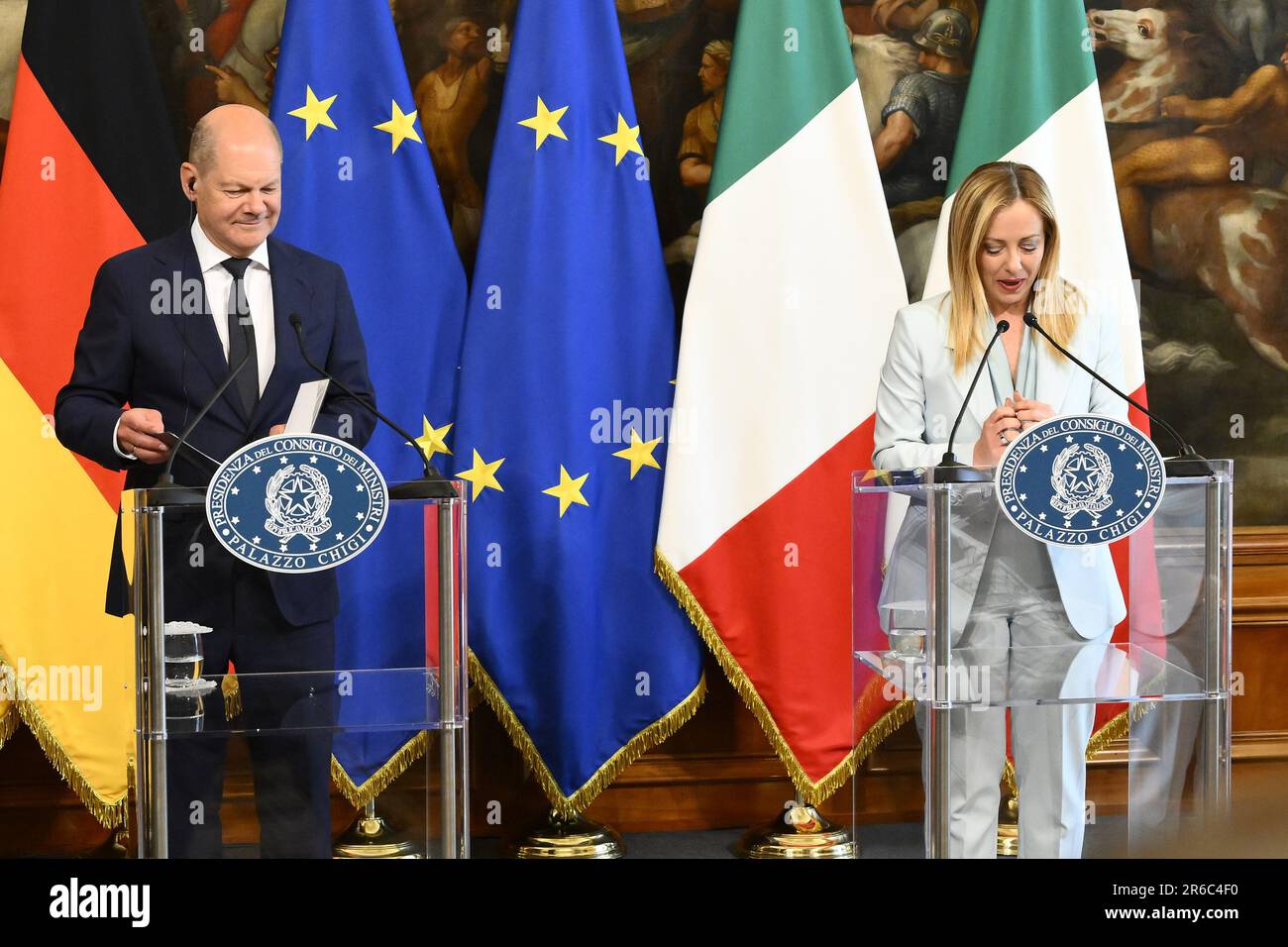 Rome, Italy. 08th June, 2023. The Prime Minister, Giorgia Meloni, meets ...