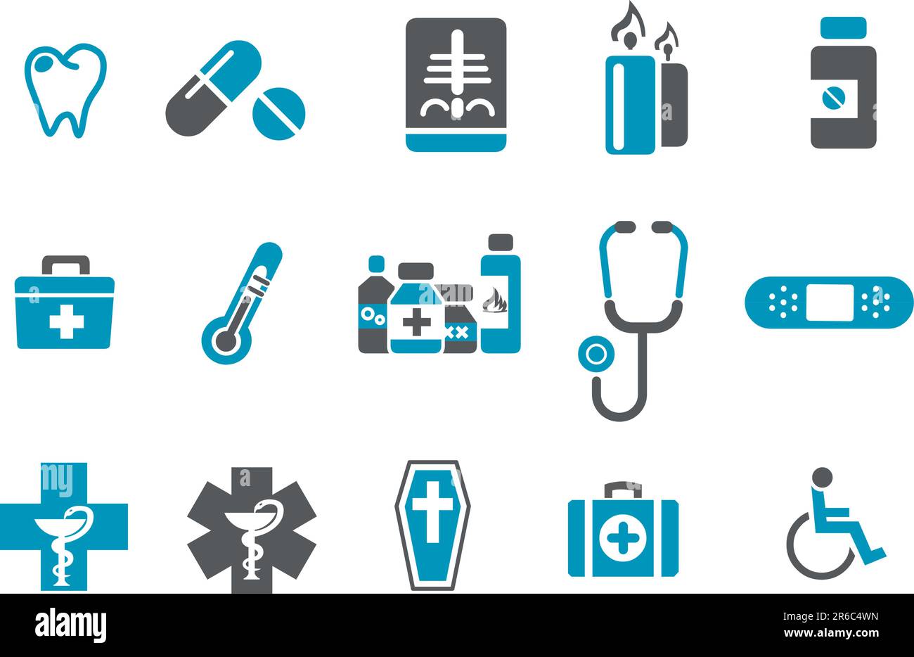 Vector icons pack - Blue Series, health collection Stock Vector Image ...