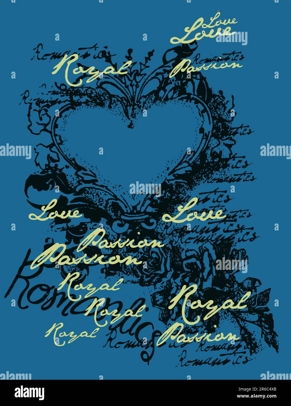 love heart emblem design for your label Stock Vector Image & Art - Alamy