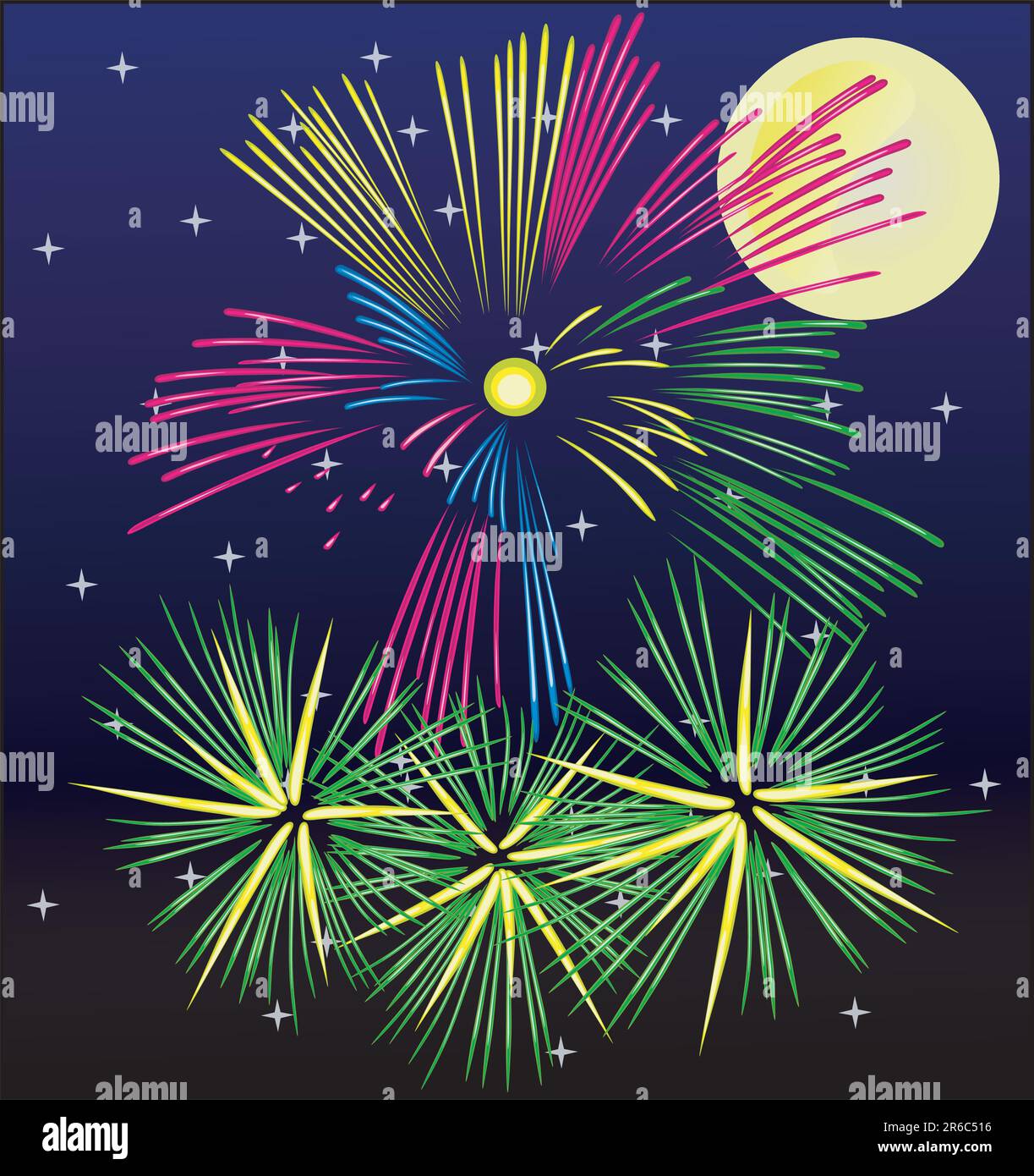 Illustration of Fireworks - Vector Stock Vector Image & Art - Alamy