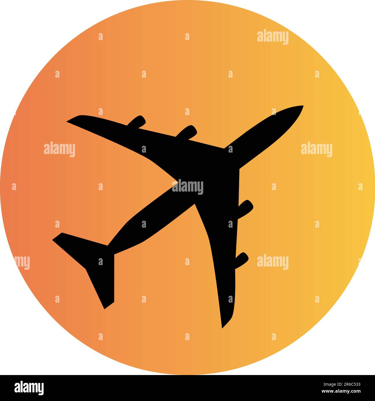 A vector representing a plane at sunset Stock Vector Image & Art - Alamy