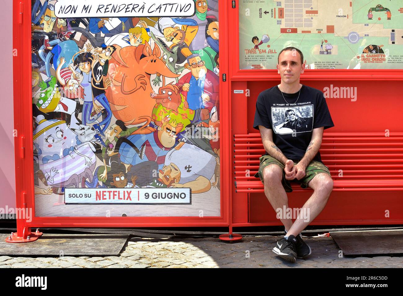 Cannes, Frankreich. 08th June, 2023. The Italian cartoonist Zerocalcare, pseudonym of Michele ...