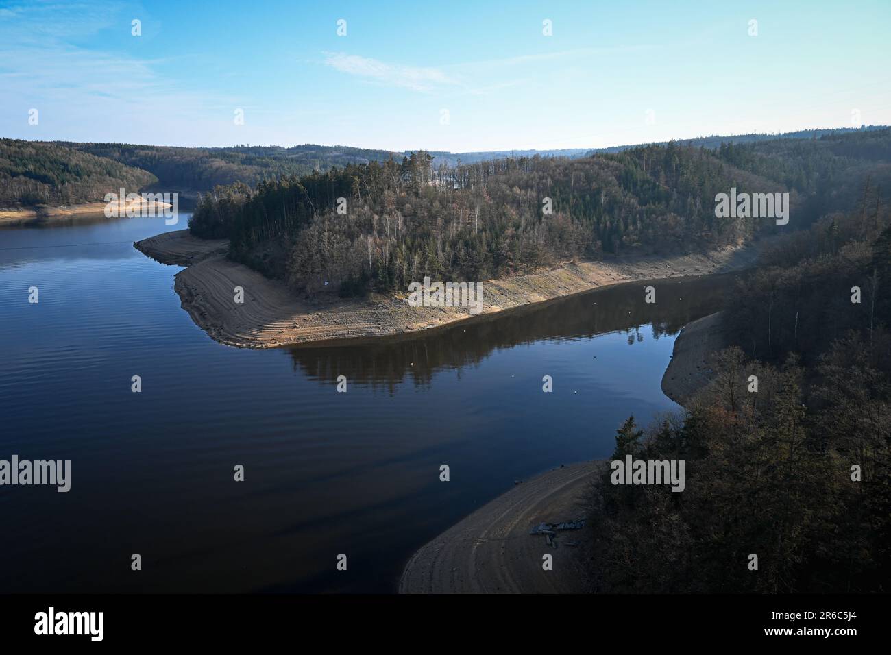 Huge bridge across the lake, Landscape, Nature Stock Photo - Alamy
