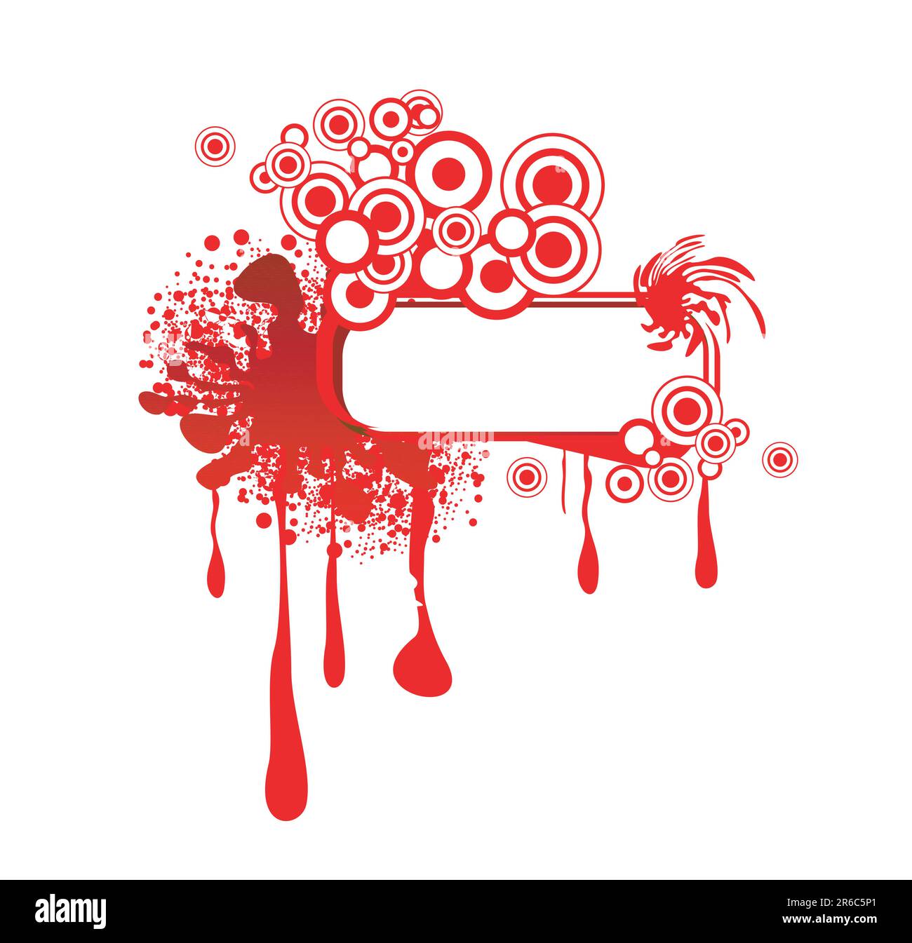 Abstract Red LIquid Drops Frame Stock Vector Image & Art - Alamy