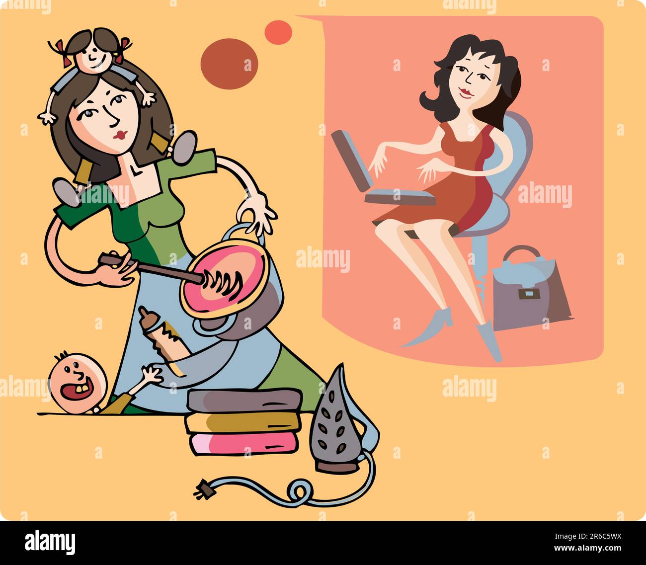Dream job illustration Stock Vector Images - Alamy
