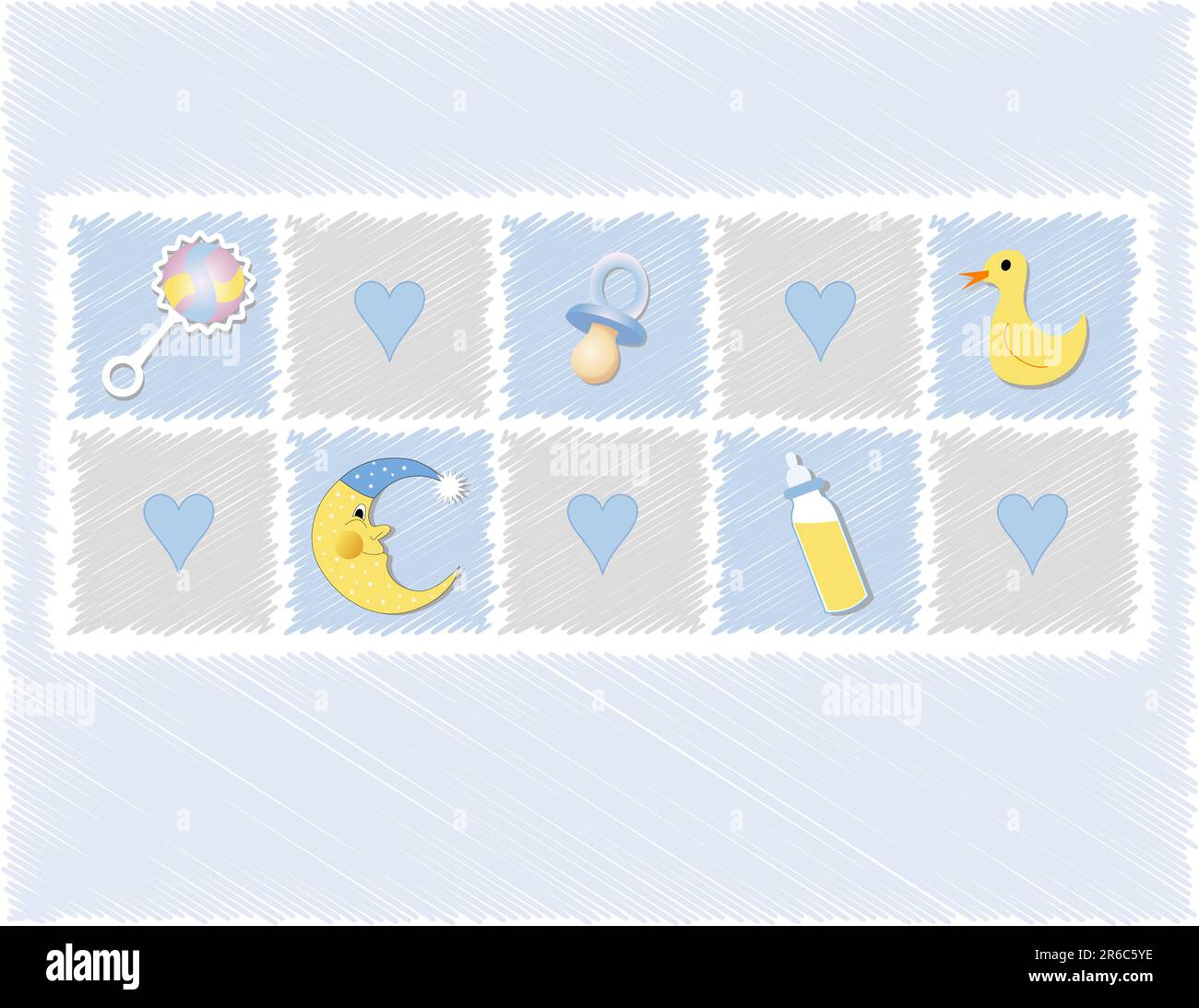 Baby booties boy Stock Vector Images - Alamy