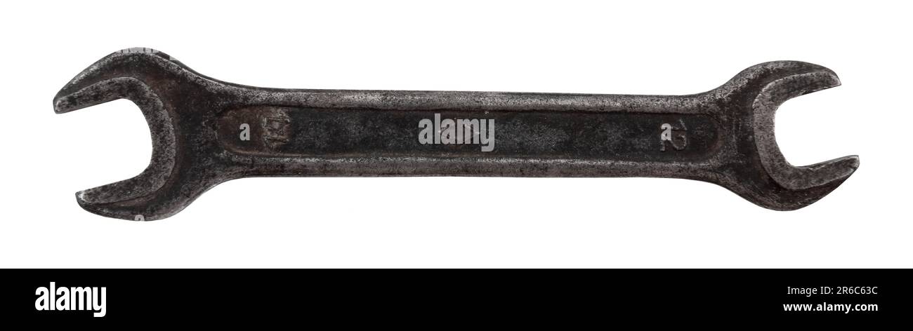 Rusty wrench on a white background. Work tool. Repair. Construction ...