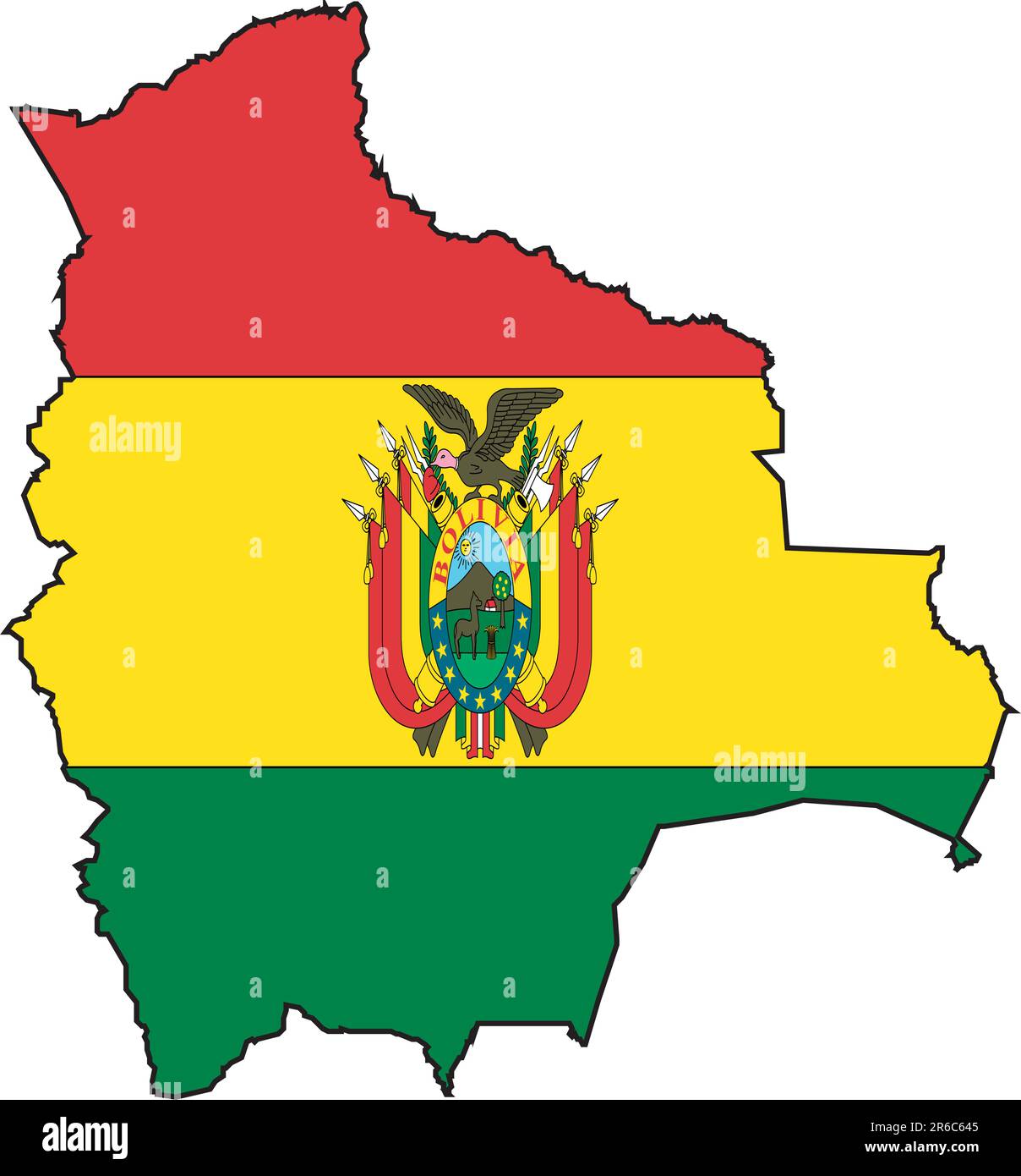 Illustration Vector of a Map and Flag from Bolivia Stock Vector Image & Art - Alamy