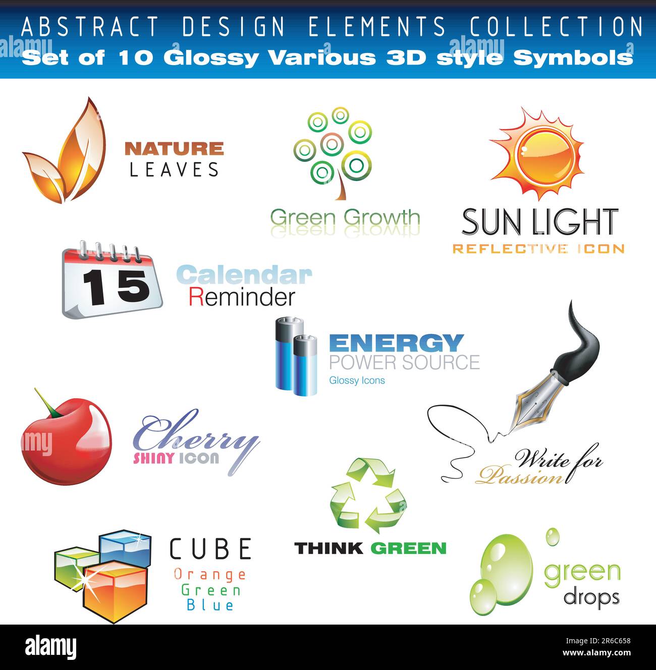 Collection of 3D Design Elements Set 1 - Other set in my Portfolio ...