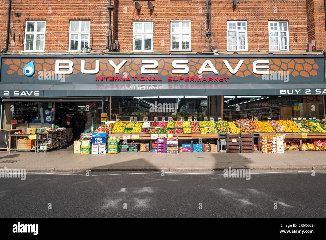 London- March 2023: Discount grocer shop in Golders Green, an area of ...