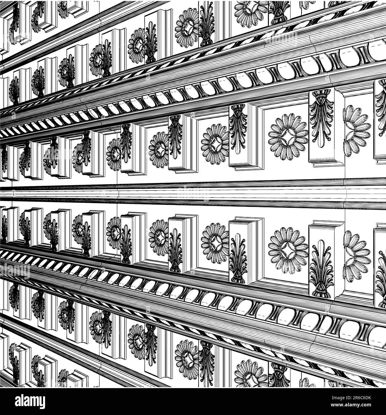 Antique Wall Panel Vector. Illustration Isolated On White Background ...