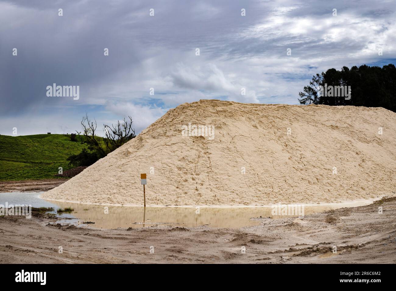 Kaolin extraction mine - White mud, clay and volcanic ash Stock Photo ...