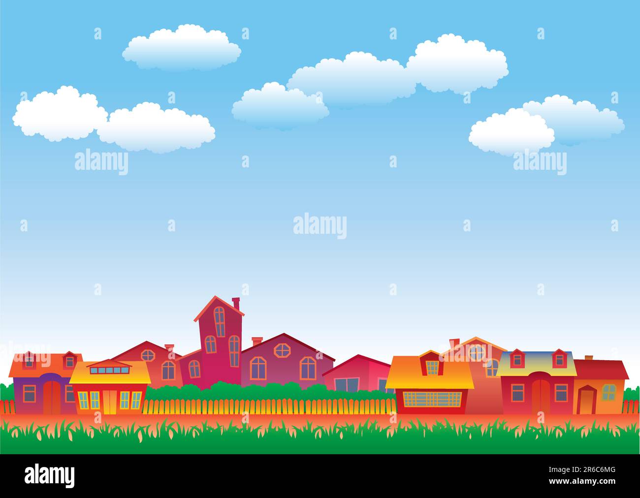 Back to back houses Stock Vector Images - Alamy