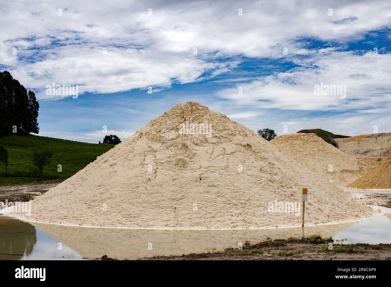 Open foundation kaolin mine - Extraction of white mud and clay Stock ...