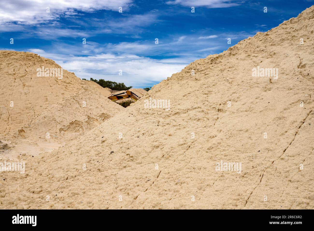 Open foundation kaolin mine - Extraction of white mud and clay Stock ...