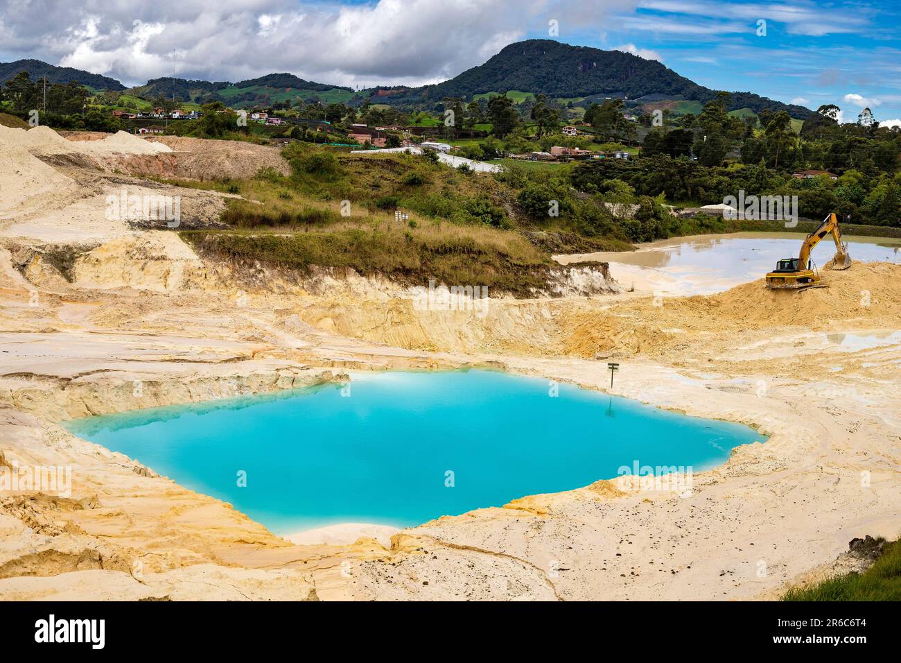 Gigantic kaolin mine, extraction of porcelain clay Stock Photo - Alamy