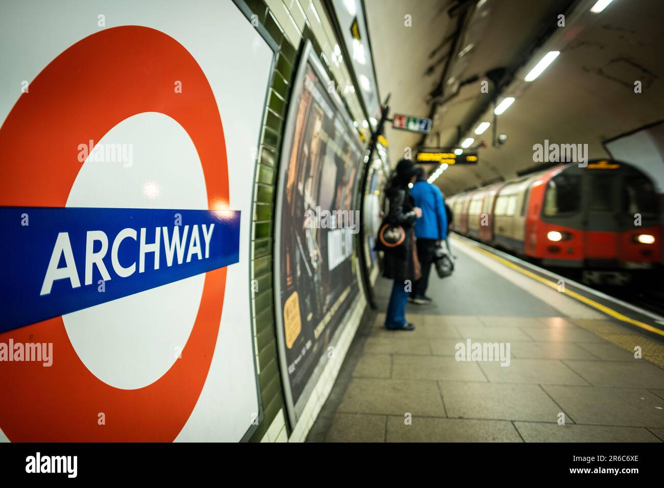 LONDON- MARCH 21, 2023: Archway Underground Station, a Northern Line ...
