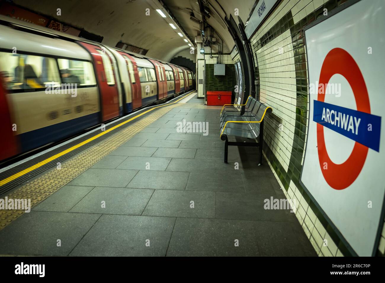 LONDON- MARCH 21, 2023: Archway Underground Station, a Northern Line ...