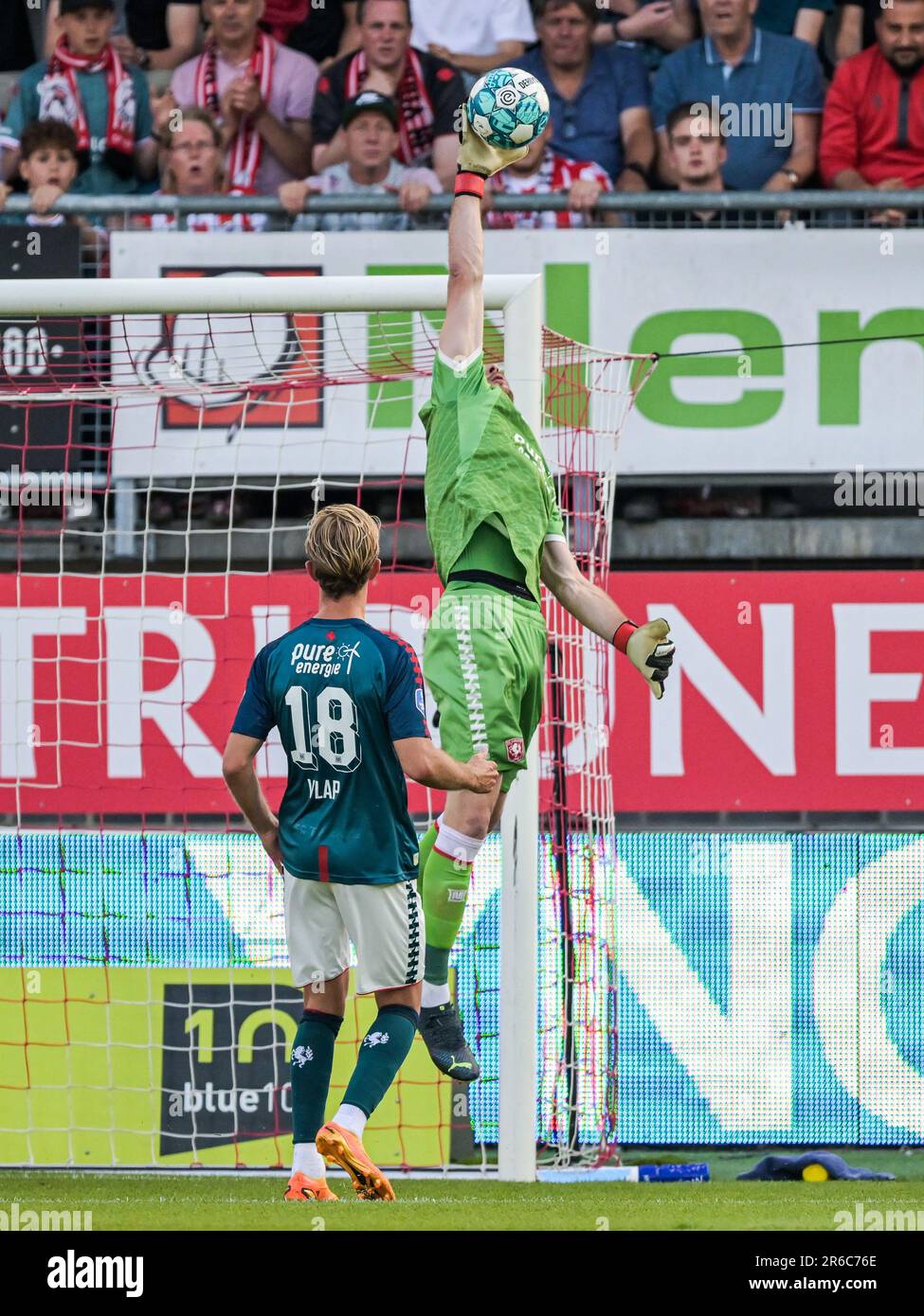ROTTERDAM - FC Twente goalkeeper Lars Unnerstall's save during the ...