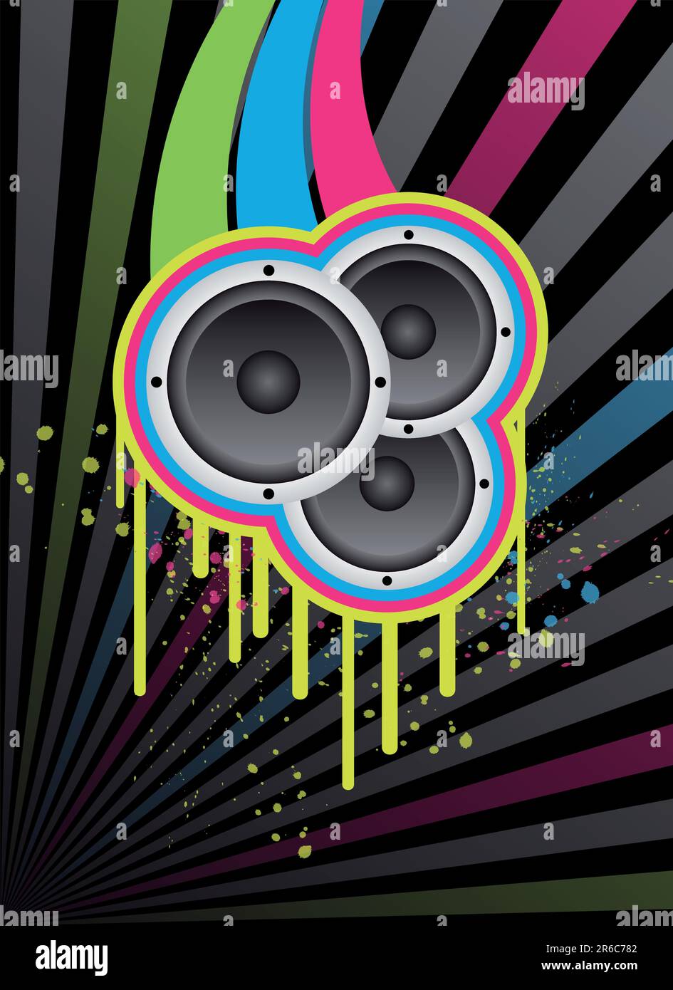 disco background with loudspeakers for design Stock Vector Image & Art ...