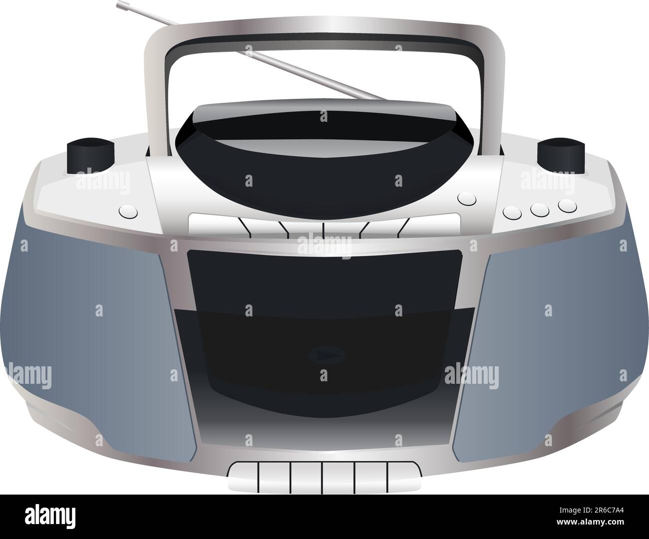 Generic boombox stereo system. Easy-edit layered file Stock Vector ...