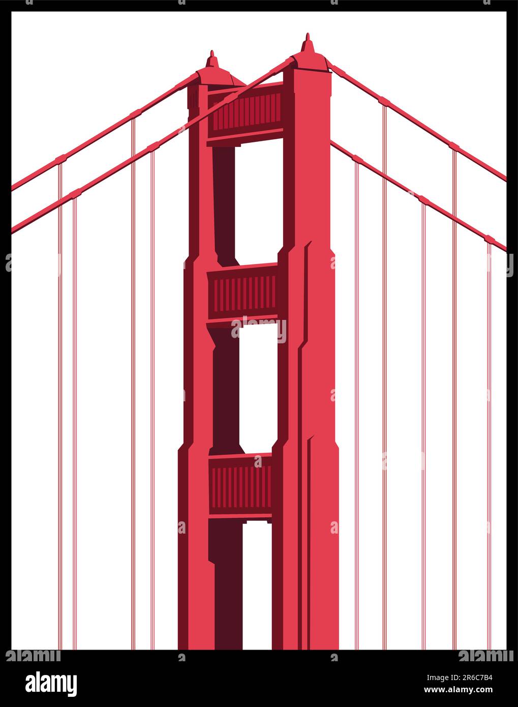 Golden gate bridge Stock Vector Images - Alamy