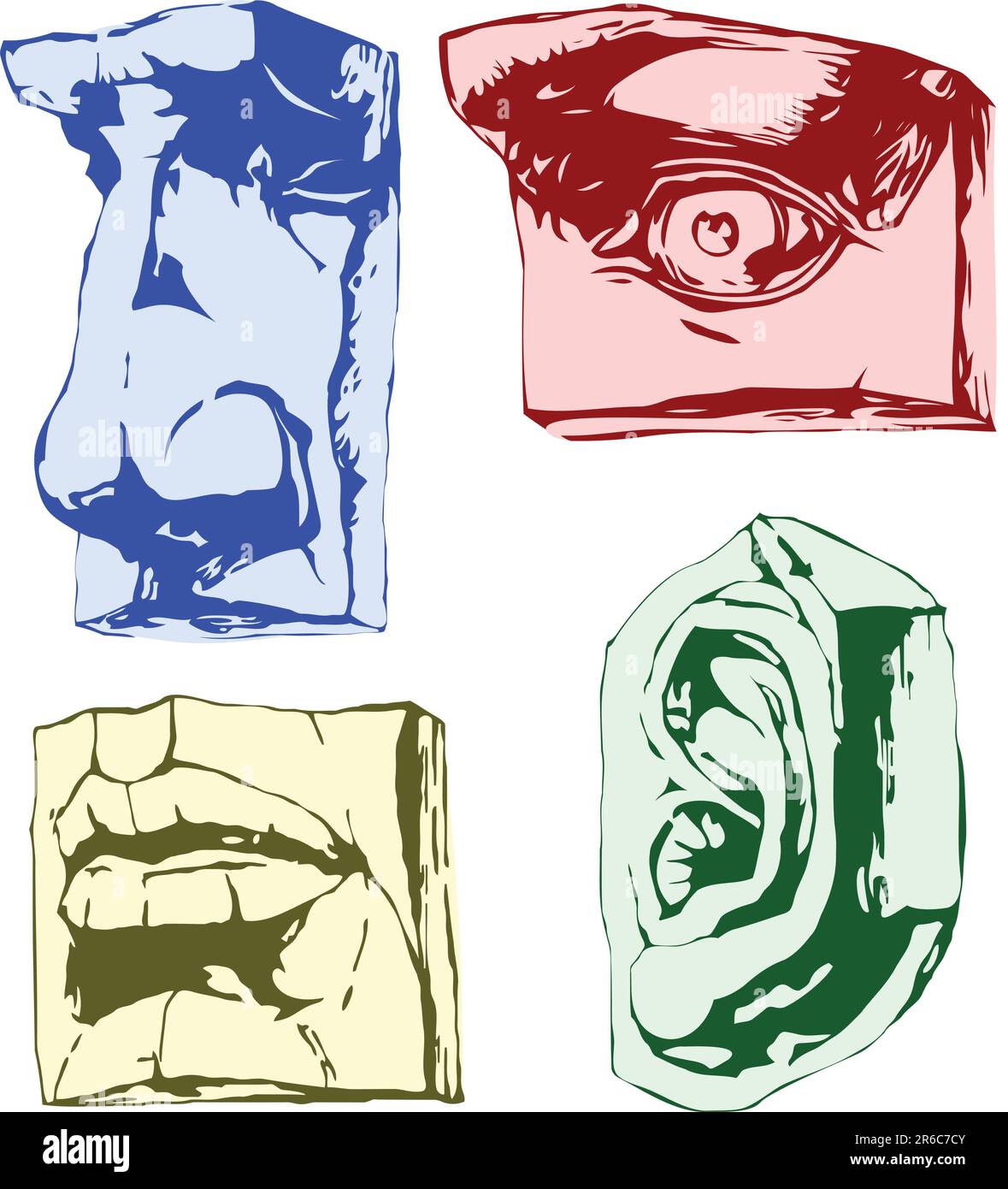 A Vector .eps 8 illustration Parts of face Stock Vector Image & Art - Alamy