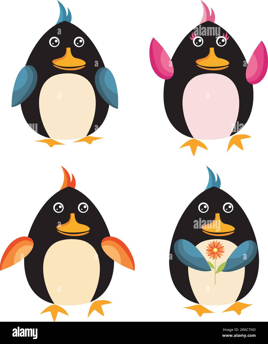 vector illustration of penguins Stock Vector Image & Art - Alamy