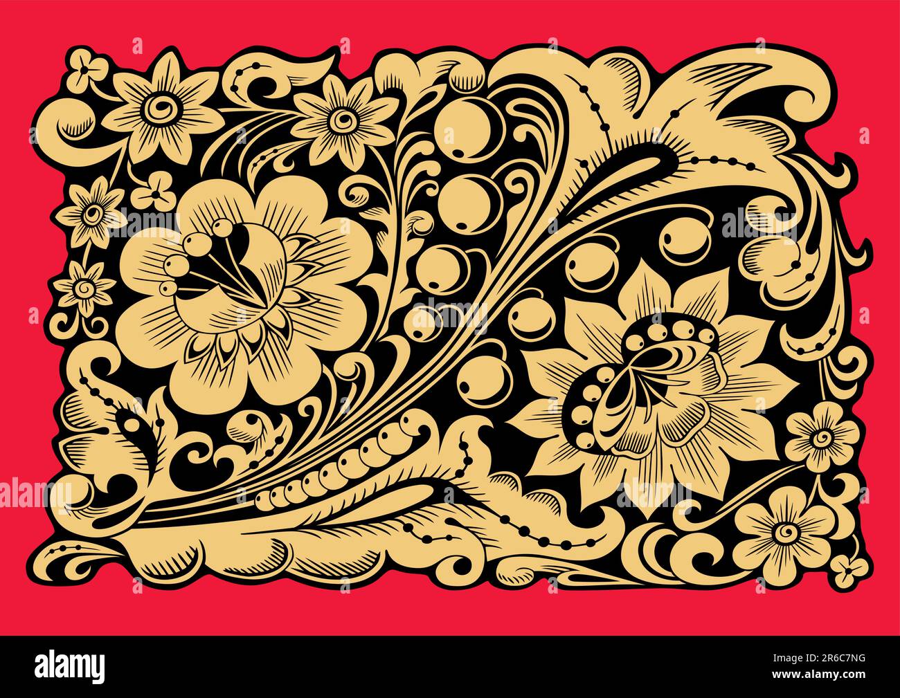 Pattern in the Russian traditional style Stock Vector Image & Art - Alamy