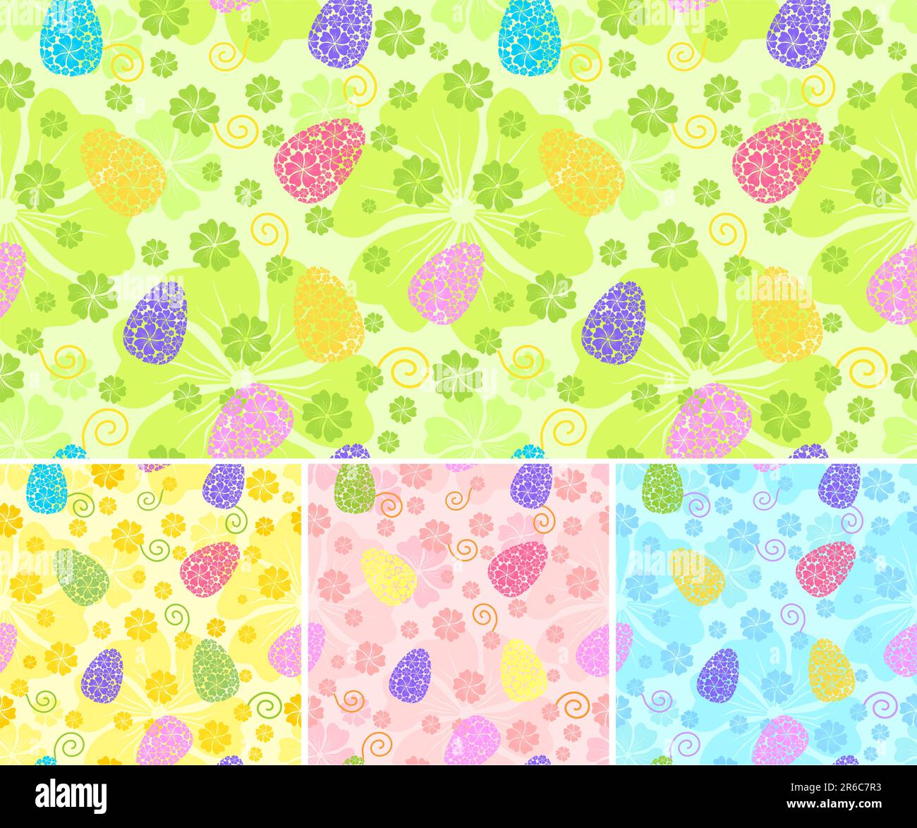 seamless easter background / 4 colors variants / vector Simple use ...