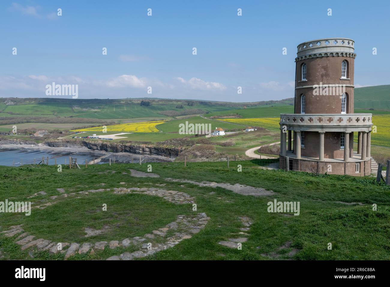 Clavell Tower overlooking Kimmeridge Bay in Dorset Stock Photo - Alamy