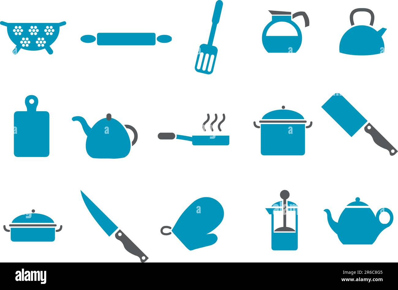 Vector icons pack - Blue Series, cooking tools collection Stock Vector ...