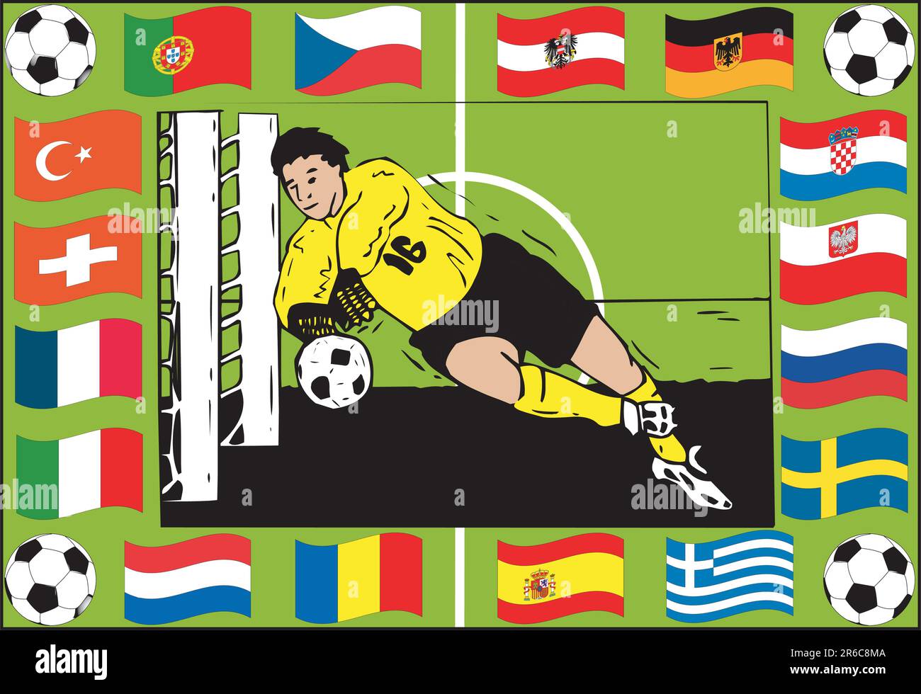 European soccer championship 2008 - Illustration Vector Stock Vector ...