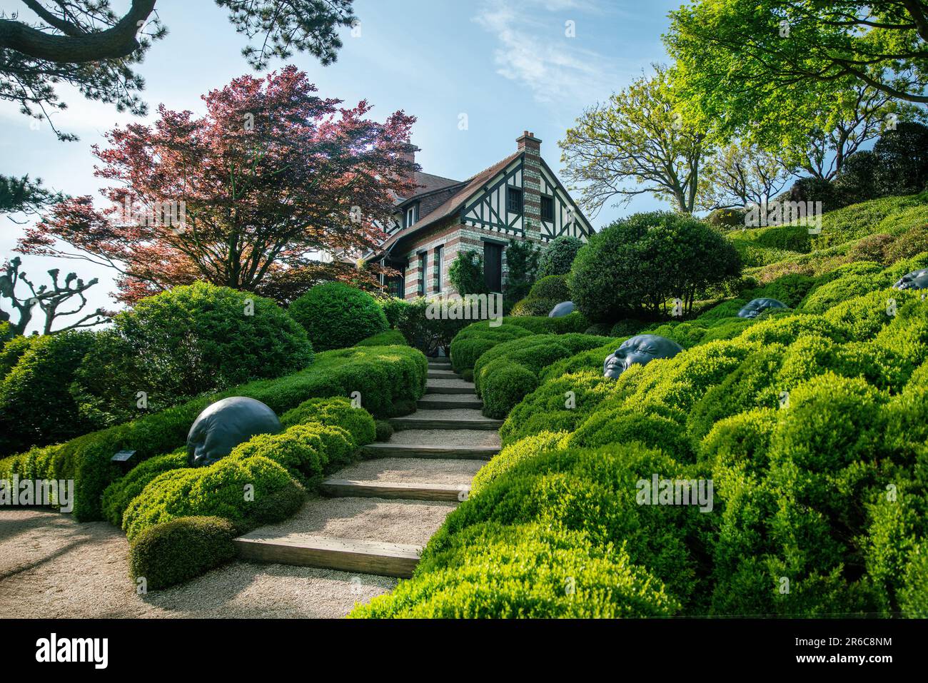 Etretat gardens (so named garden and local landmark) with decorating ...