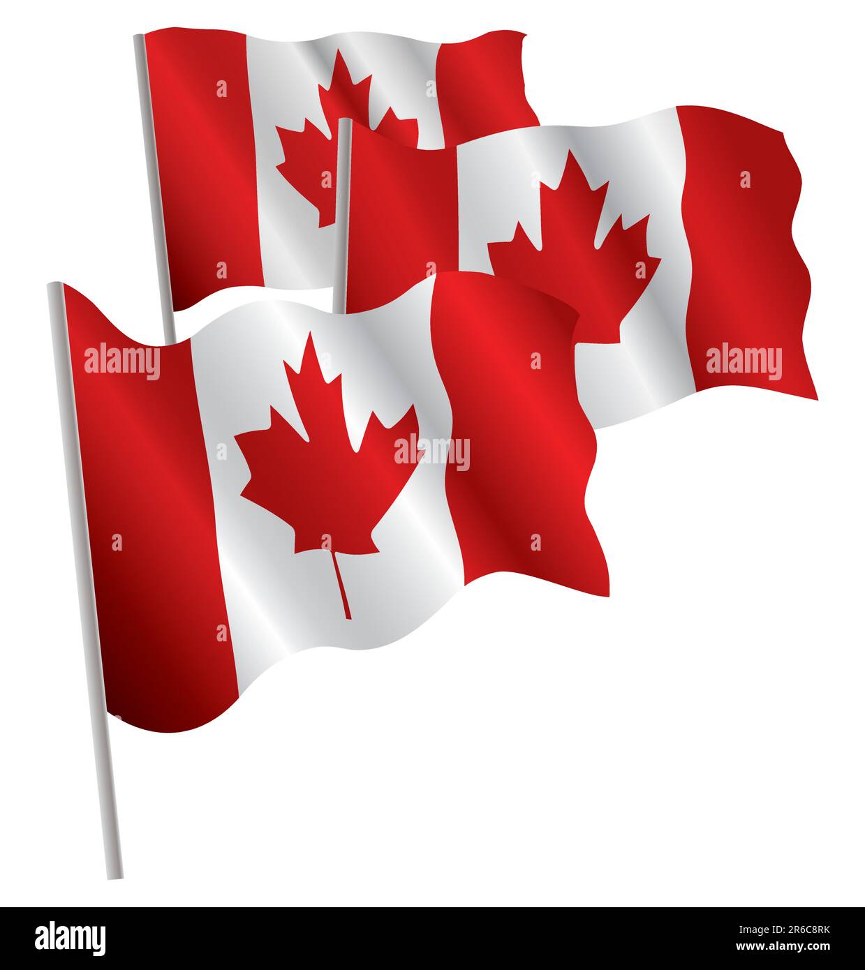 Canada 3d flag. Vector illustration. Isolated on white Stock Vector ...