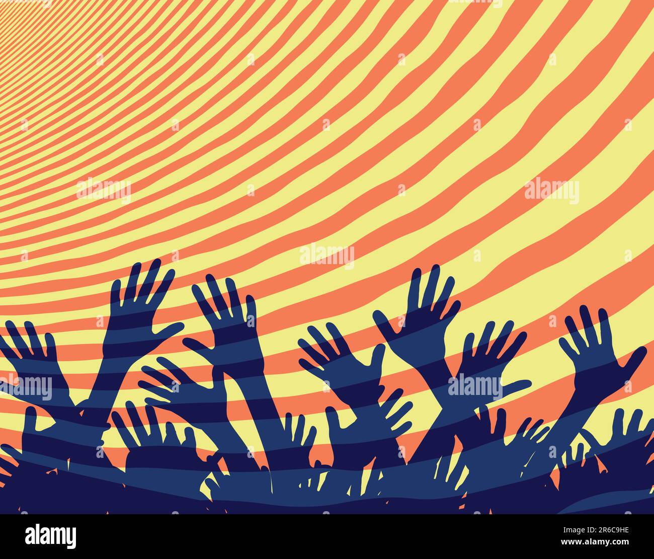 Abstract editable vector illustration of waving hands Stock Vector ...