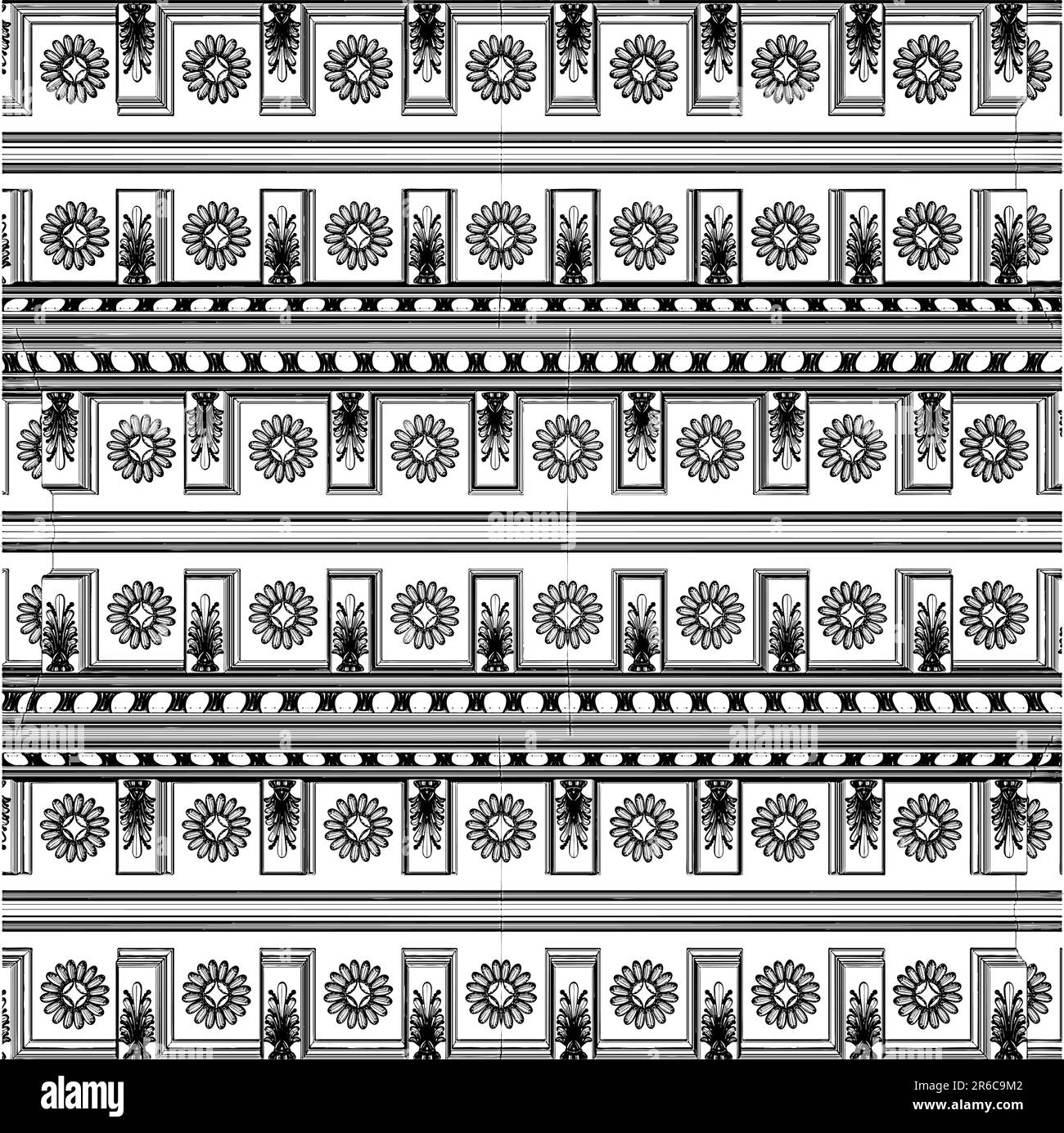 Antique Wall Panel Vector. Illustration Isolated On White Background ...