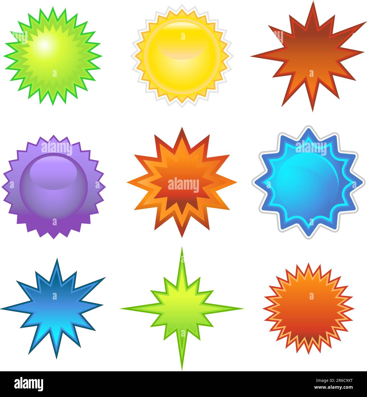 Set of star shaped stickers Stock Vector Image & Art - Alamy