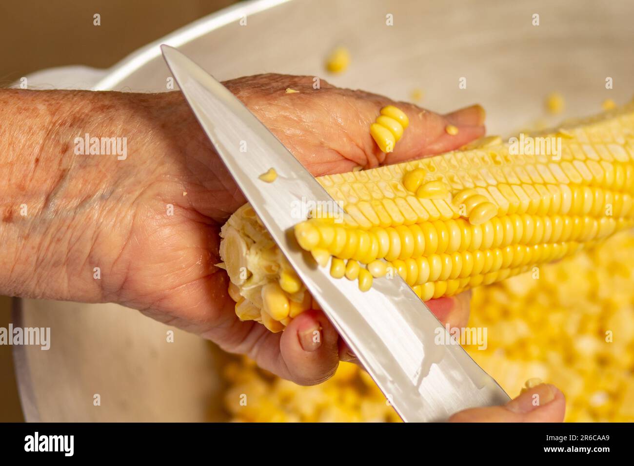 Cutting corn hi-res stock photography and images - Alamy