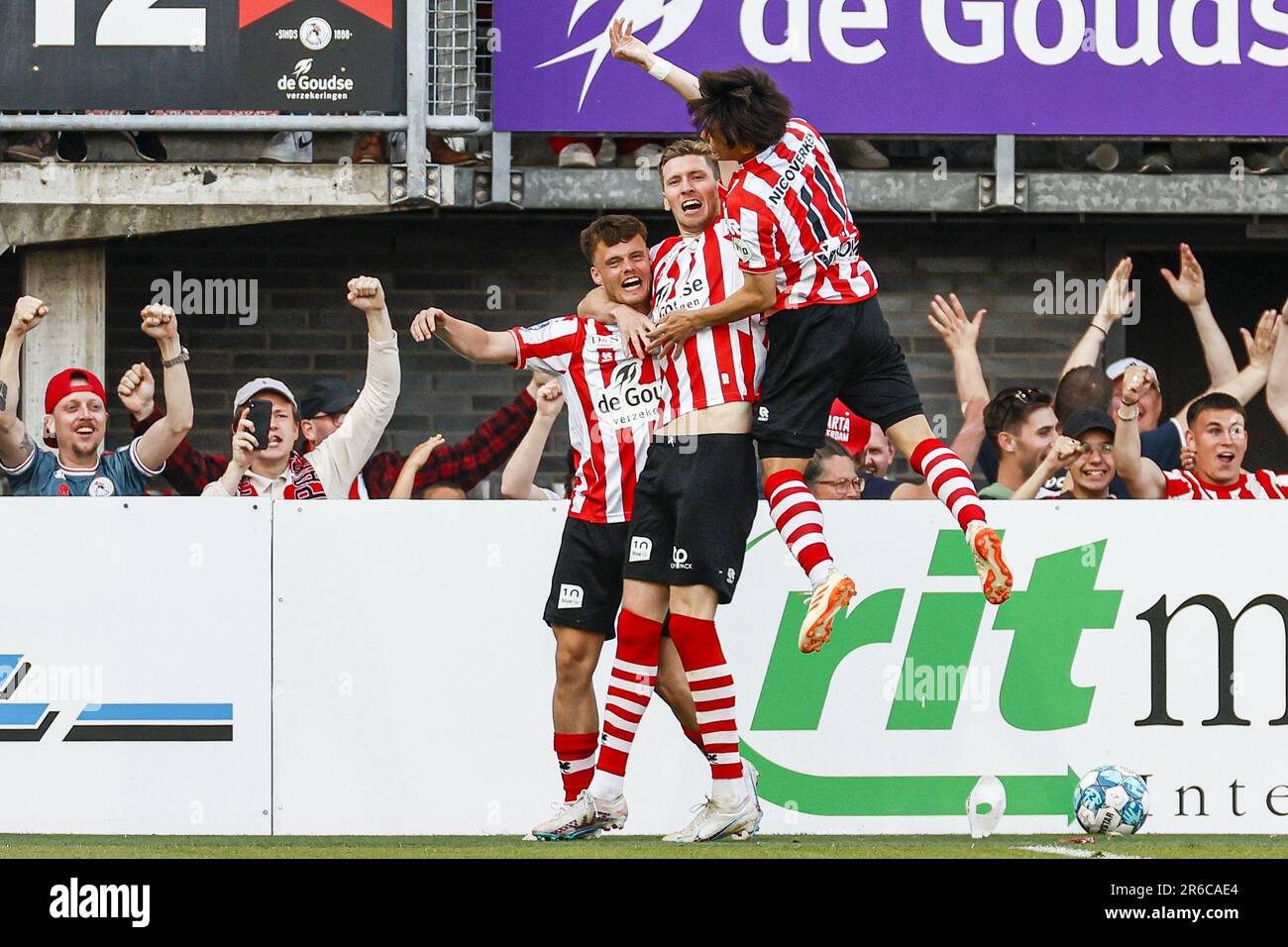 ROTTERDAM - Vito van Crooij of Sparta Rotterdam celebrates the 1-0 ...