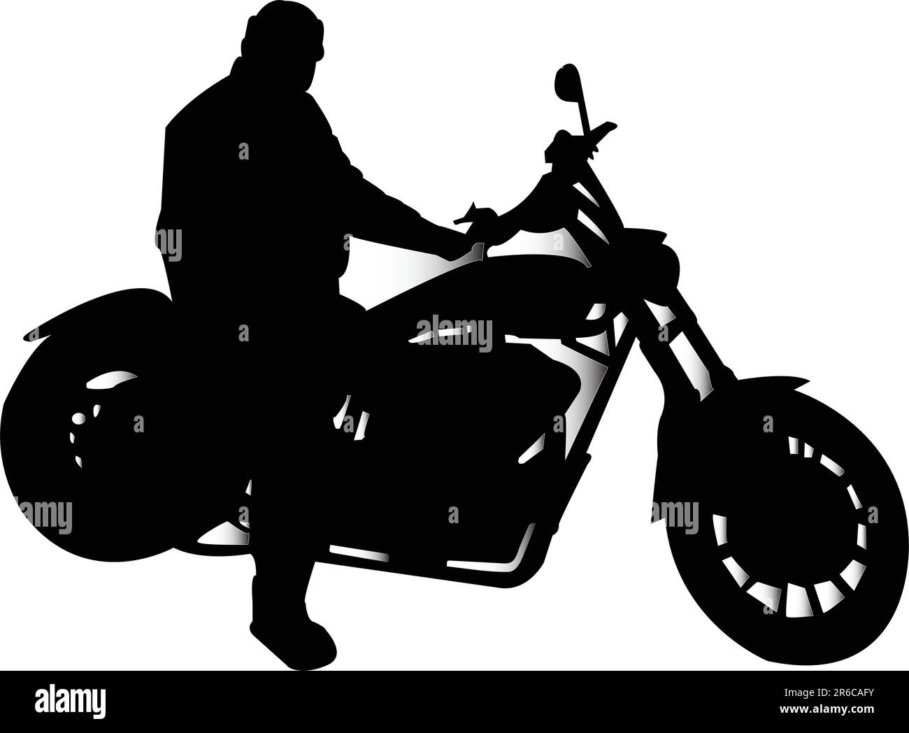 Motorcycle silhouette clipart Cut Out Stock Images & Pictures - Alamy